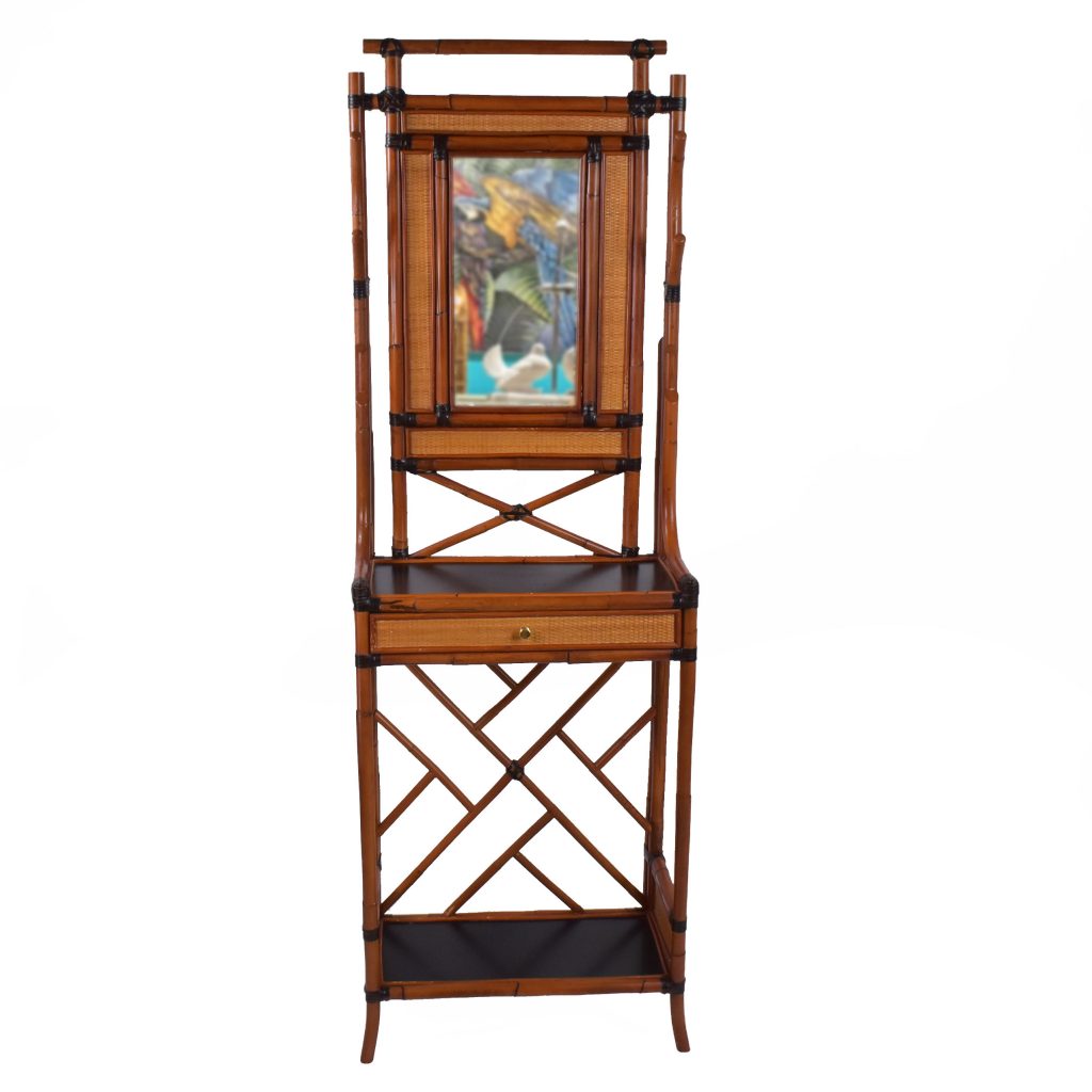 Bamboo and Wrapped Rattan Hall Tree | Circa Who