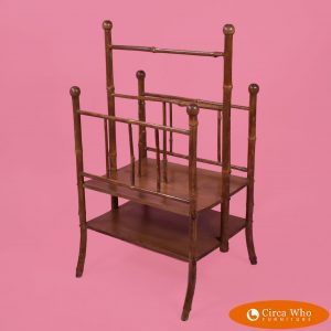 British Colonial Bamboo Magazine Rack | Circa Who
