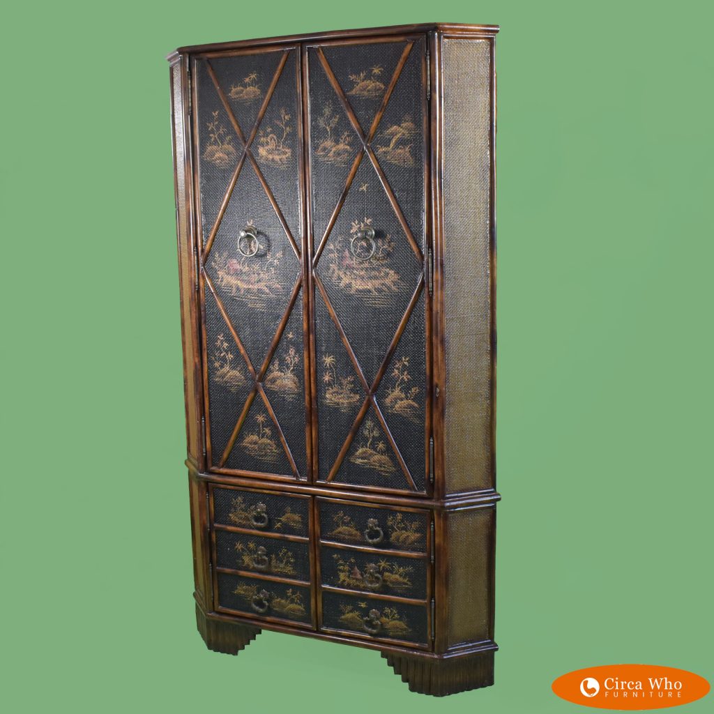 Burnt Bamboo Corner Armoire | Circa Who