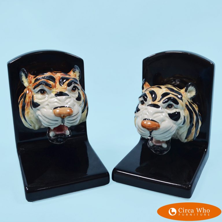 Fitz and Floyd Tiger Bookends | Circa Who