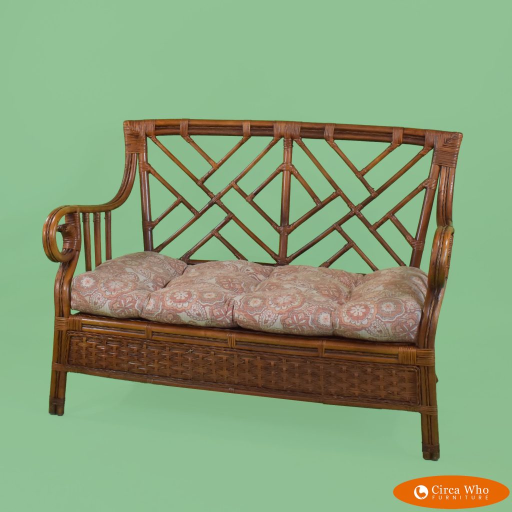 Fretwork Rattan Love Seat | Circa Who