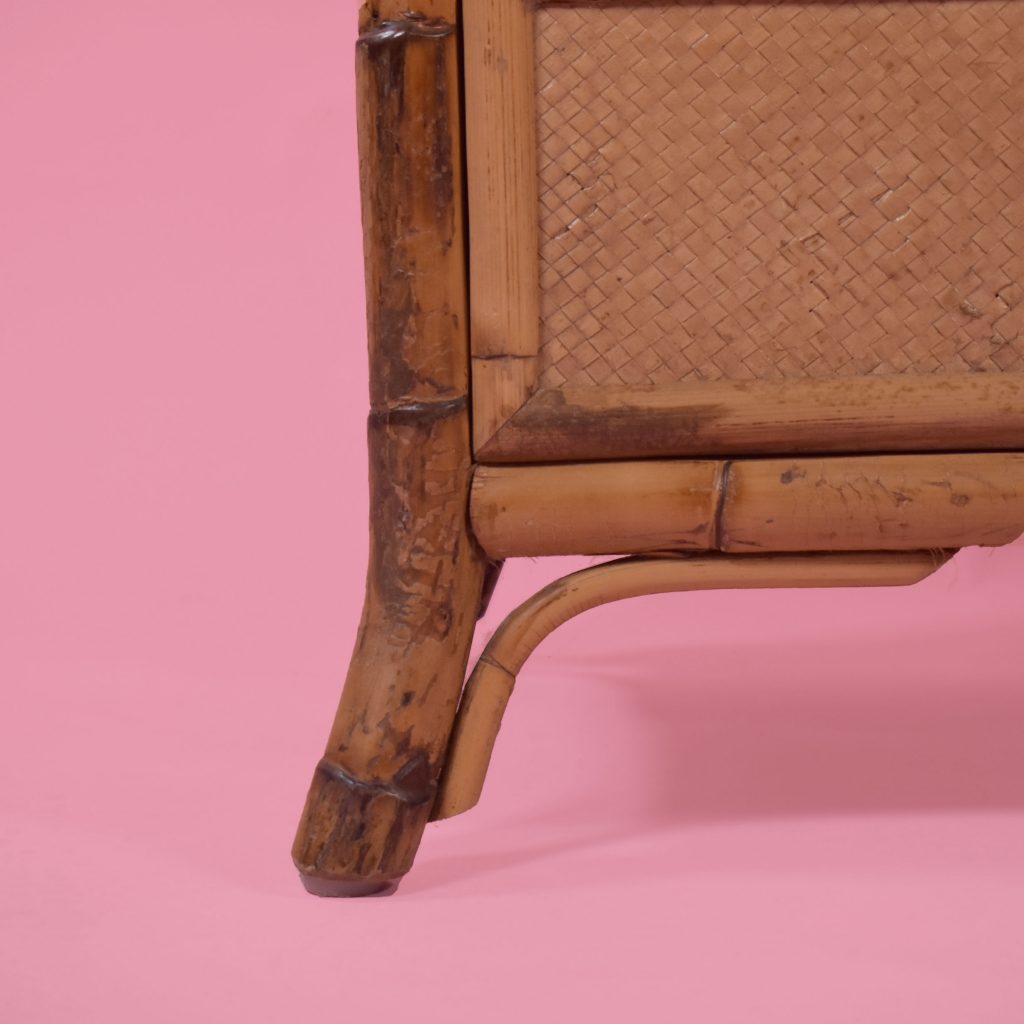 Grasscloth and Bamboo Nightstand | Circa Who