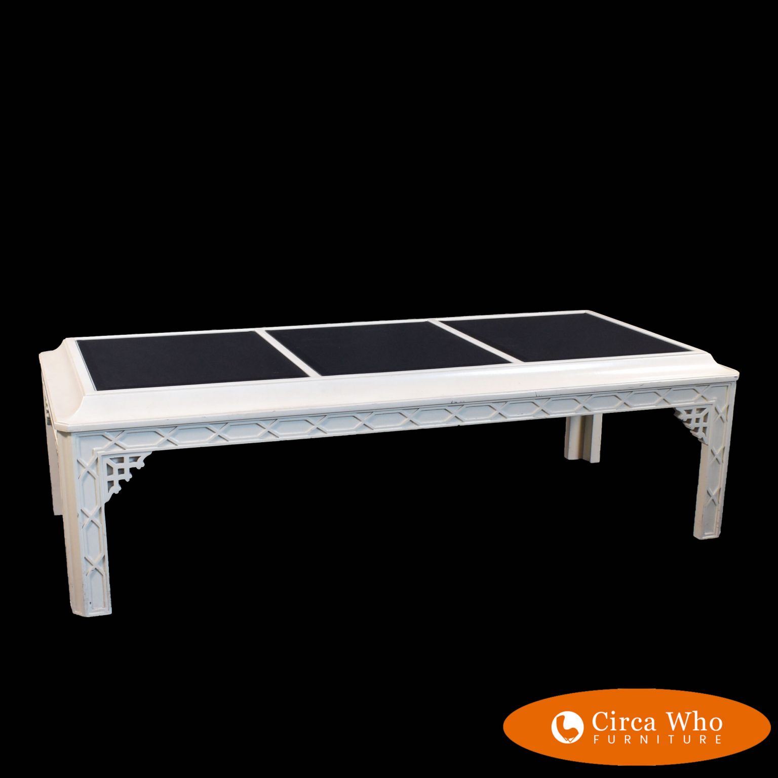 Hollywood Regency Style Fretwork Table | Circa Who