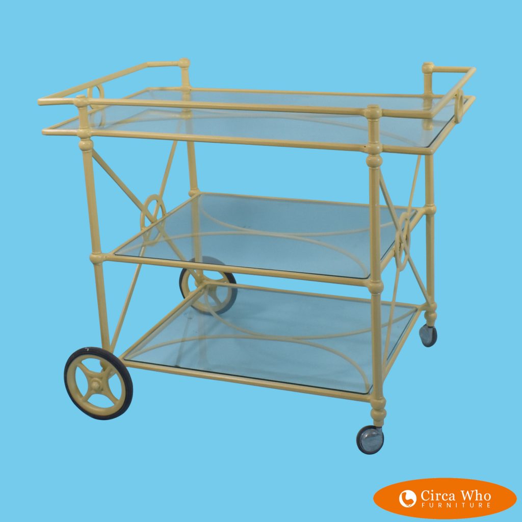 Mid Century Oversize 3 Tier Bar Cart | Circa Who