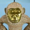 Monkey With Brass Mask Glass Top Console Table | Circa Who