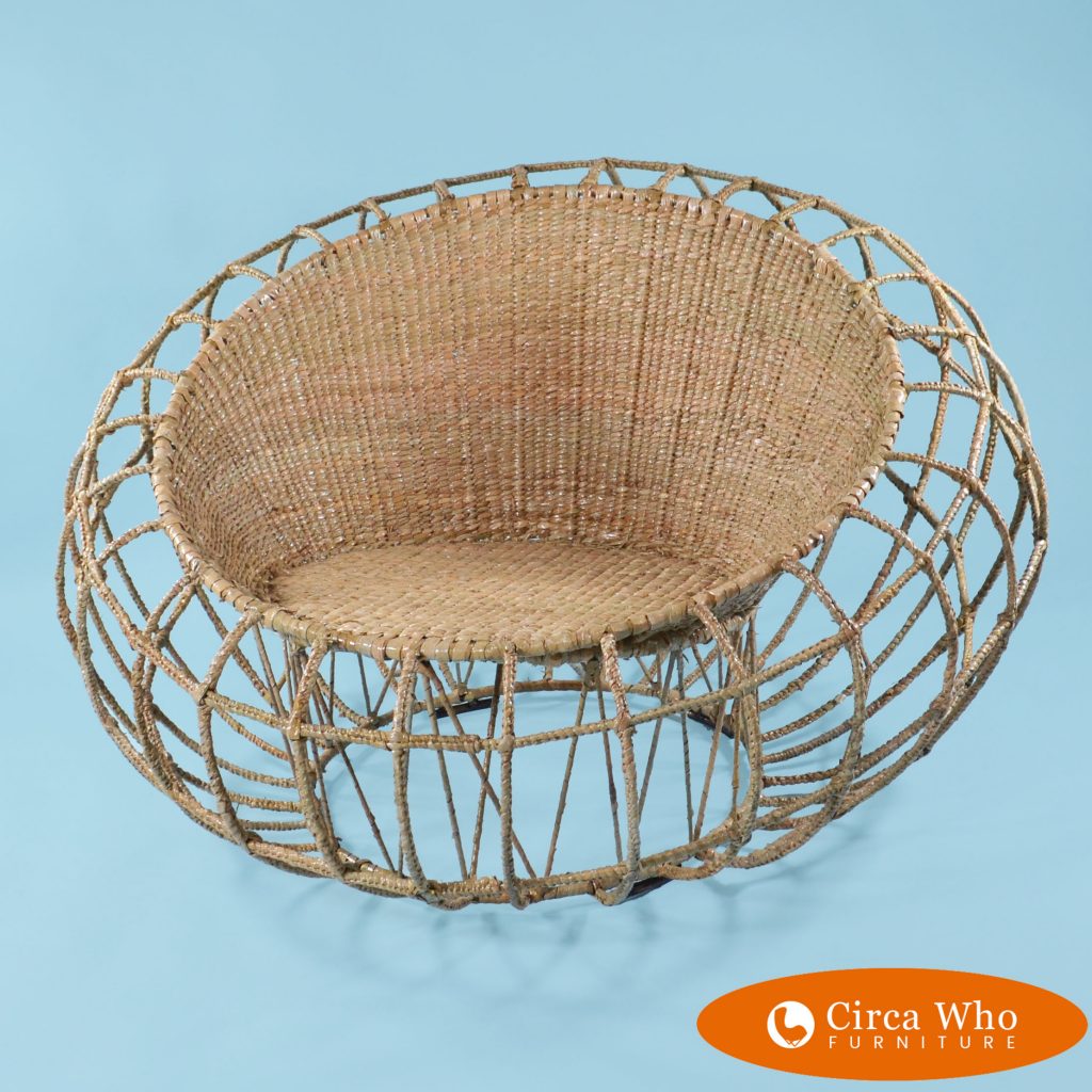 Large Woven Rattan Pod Chair by Mario Lopez Torres | Circa Who
