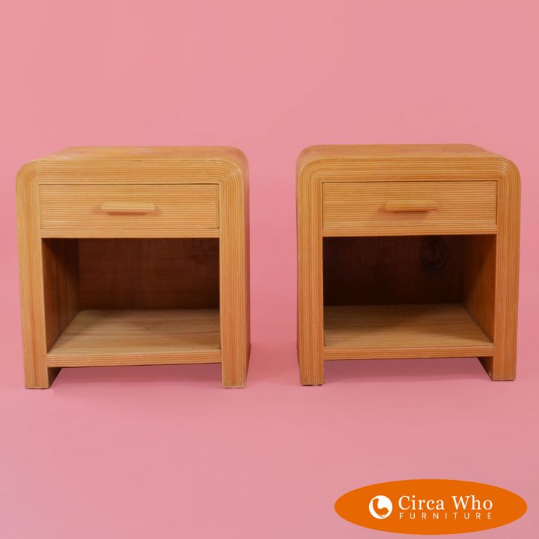 Pair of Pencil Reed Nightstands | Circa Who