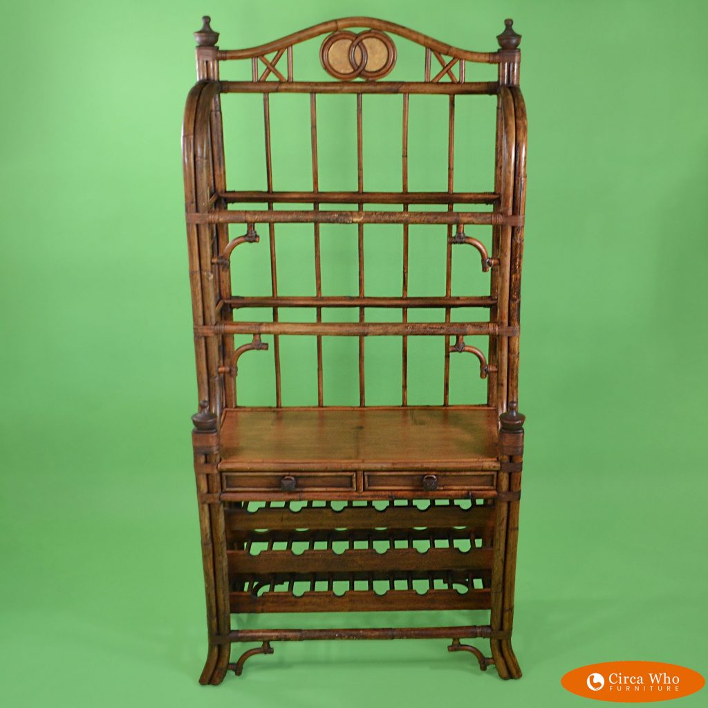 Rattan Bamboo Baker's Rack/Bar | Circa Who