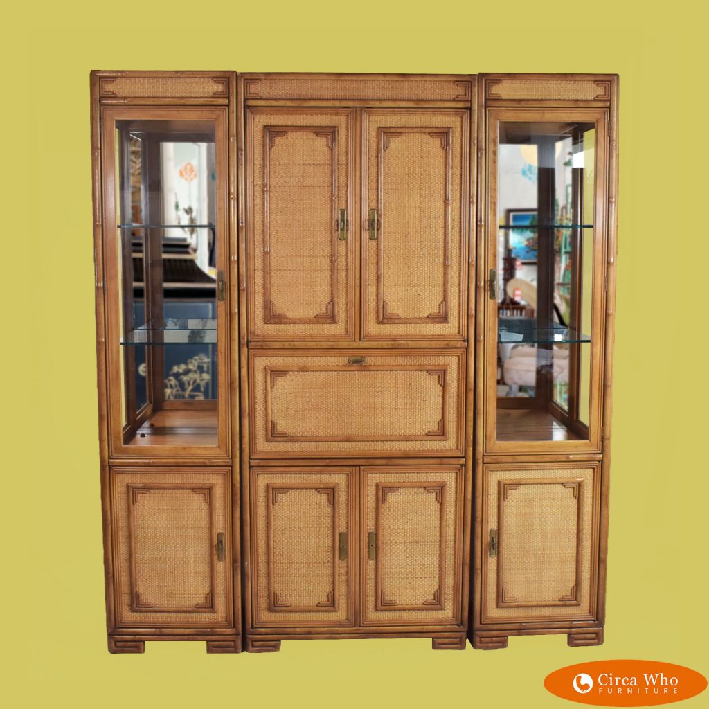 Rattan Greek Key Cabinet | Circa Who