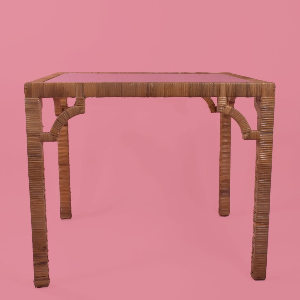 Rattan Wrapped Game Table | Circa Who