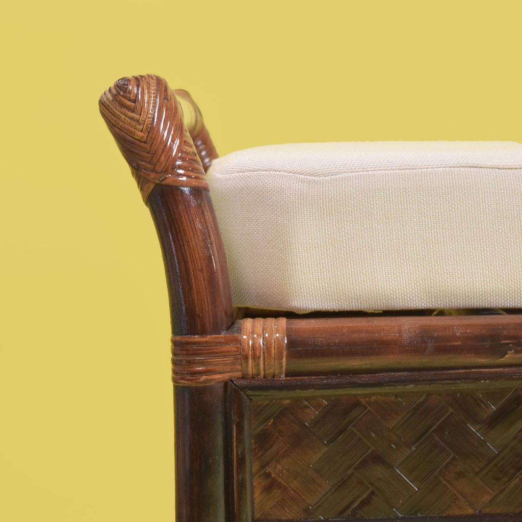 Rattan and Woven Rattan Long Bench | Circa Who