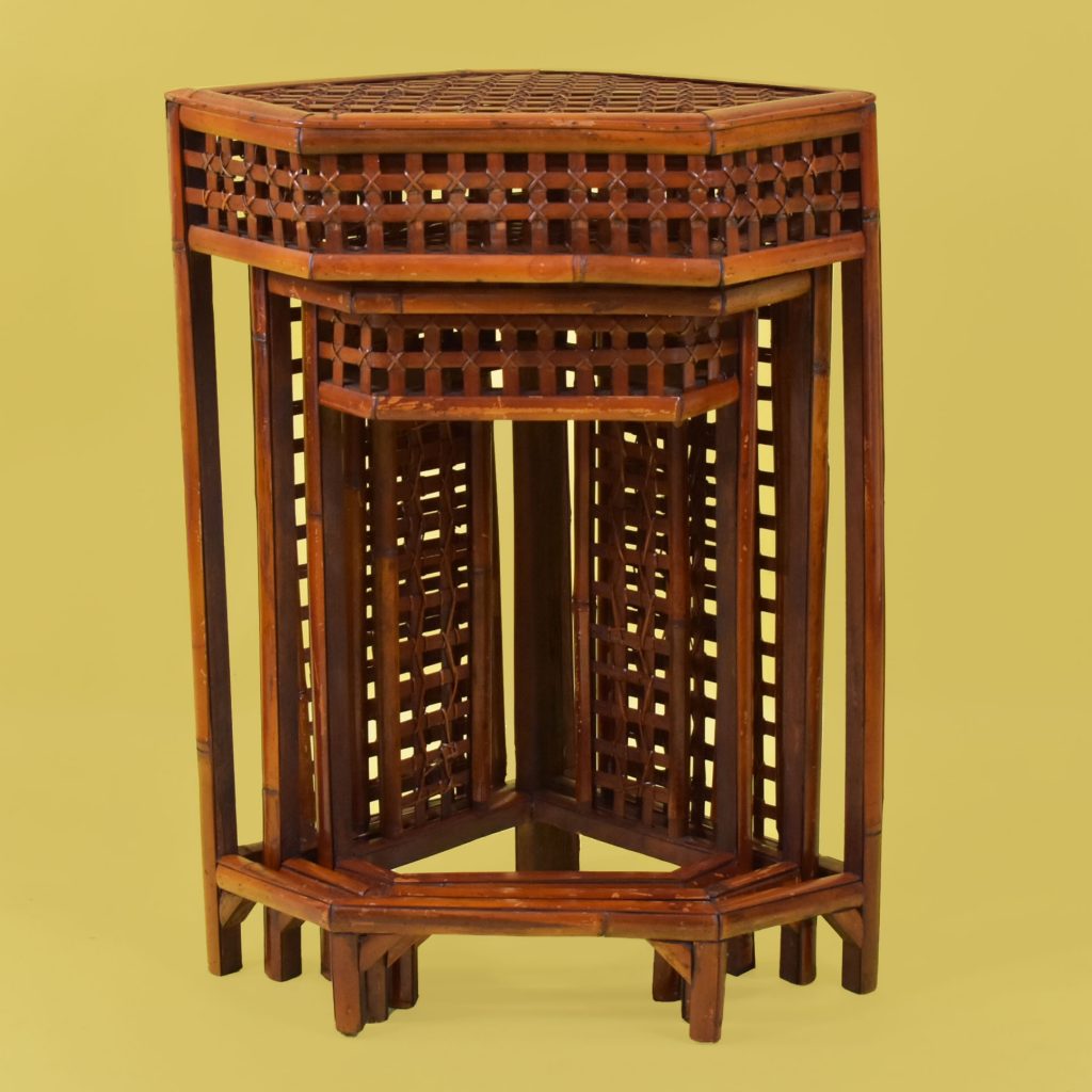Set of 3 Split Bamboo Nesting Corner Tables | Circa Who