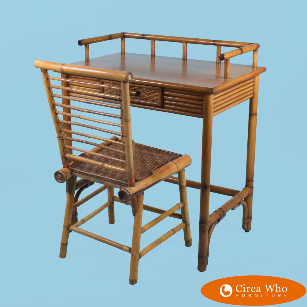Split Bamboo Vanity Desk With Chair | Circa Who