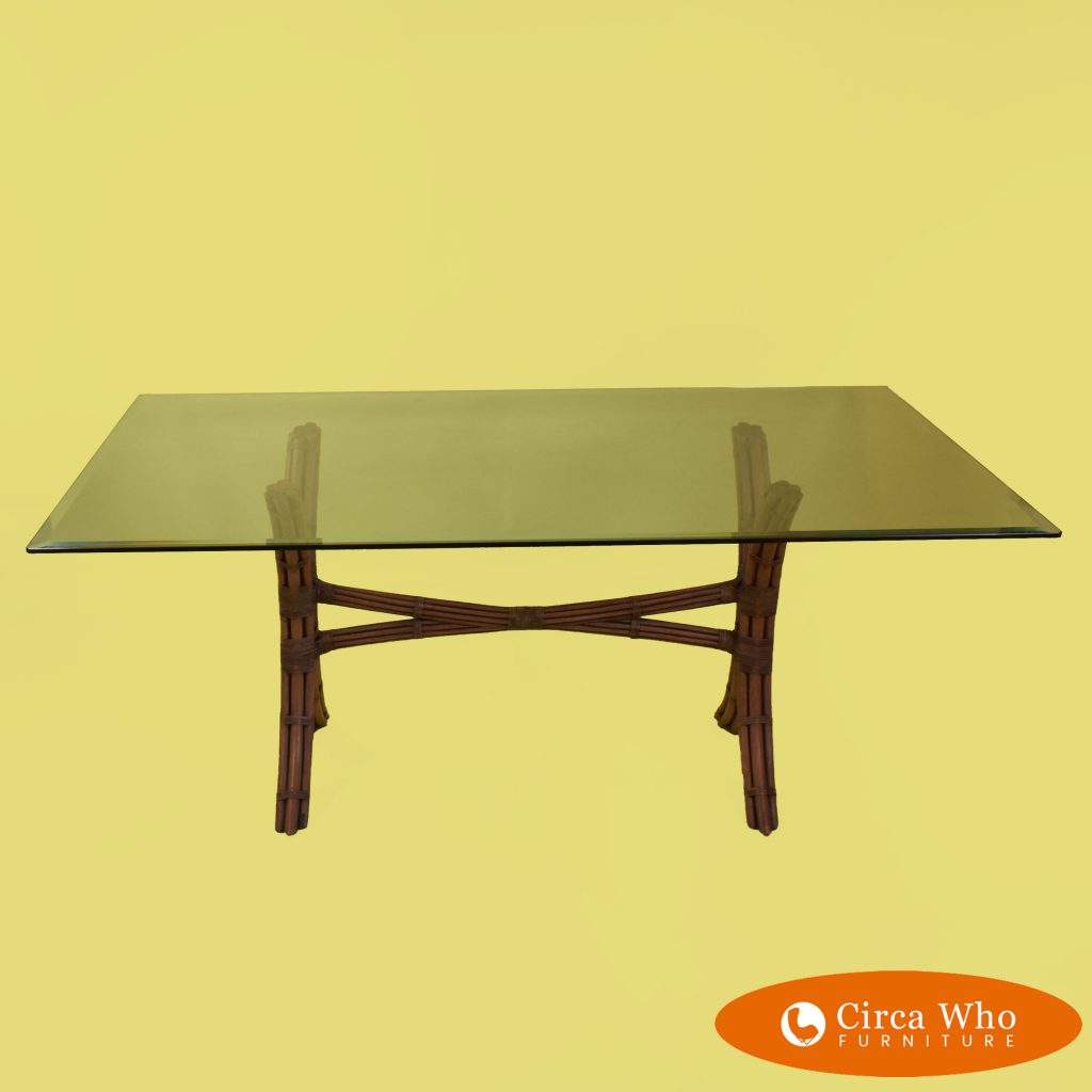 Set of 6 Cream Rattan Dining Chairs | Circa Who