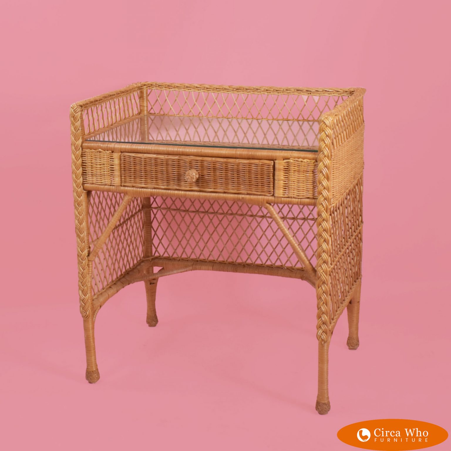 Woven Rattan Vanity Desk | Circa Who