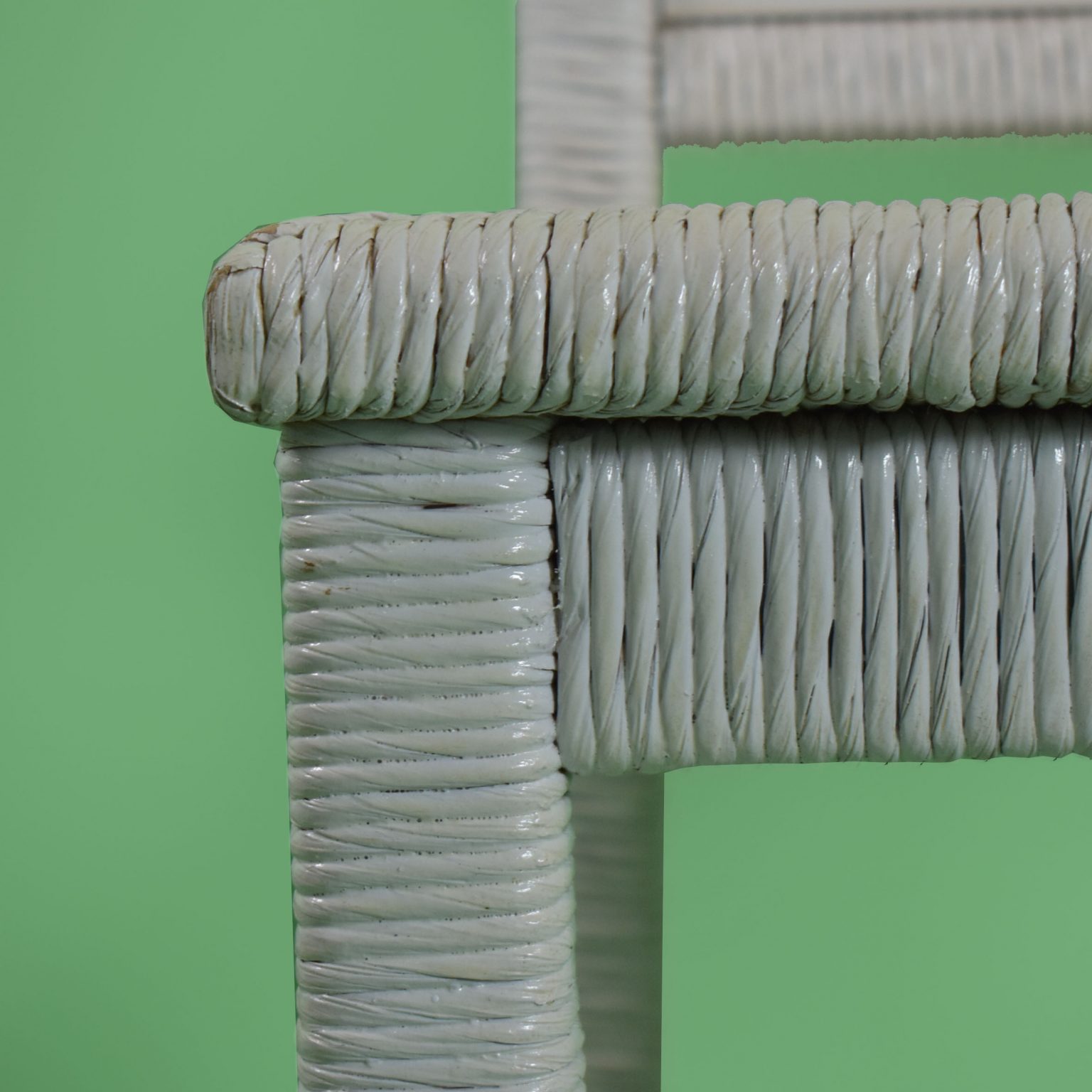 Woven Rattan White Desk With Chair | Circa Who