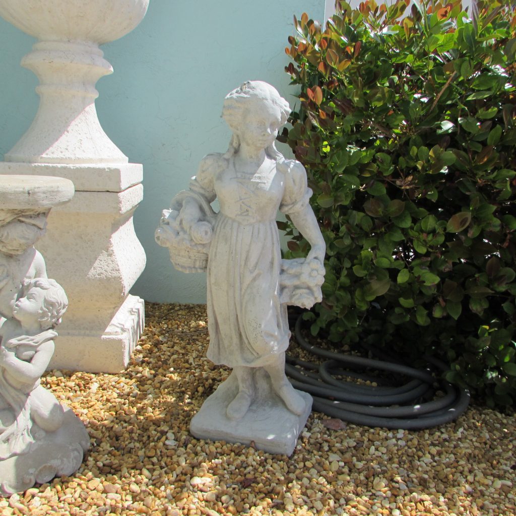 Garden Statue Lady w/Flowers | Circa Who